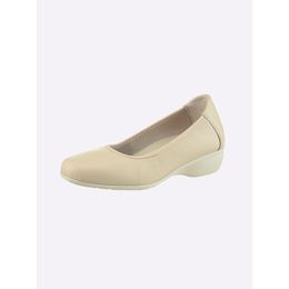 CLASSIC Damen Ballerina, Gr. 40beige, Glattleder, Basic, Schuhe