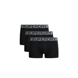 Superdry Herren Boxershorts "TRUNK TRIPLE PACK", Gr. M, schwarz, Jersey, Obermaterial: 95% Baumwolle, 5% Elasthan, unifarben, Unterhosen
