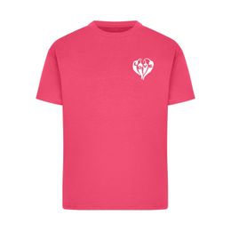 MISS TEE Damen T-Shirt "Miss Tee Spicy Heart Tee"hibiskuspink, Gr. S, bedruckt, 100% Baumwolle, Shirts