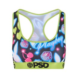 Sport-BH PSD "PSD PB AIRBRUSH BLK SB", Damen, Gr. L, Cup 0, multi color, 88% Polyester, 12% Elasthan, BHs Sport-BH
