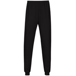 TRIGEMA Damen Schlafanzug "TRIGEMA Schlafanzughose B&uuml;ndchen", Gr. S, schwarz, Single Jersey, 100% Baumwolle, Homewear-Sets