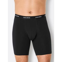 Herren Lange Unterhose, Gr. 7, schwarz, 95% Baumwolle, 5% Elasthan, Unterhosen