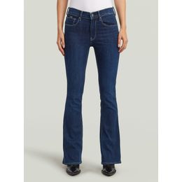 G-Star Raw 5-Pocket-Jeans G-STAR "3301 Flare Jeans", Damen, Gr. 31, L&auml;nge 30, worn in midnight, Obermaterial: 7% Elastomultiester, 1% Elasthan, Jeans 5-Pocket-Jeans