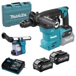Makita HR009GZ Akku-Kombihammer 40V max. mit Schnellwechselfutter / 2x 4,0 Ah Akku + Ladeger&auml;t im Transportkoffer