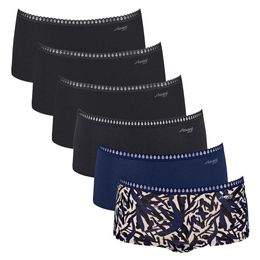 Sloggi Boyshorts female Blue, Black size XL