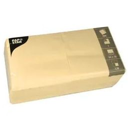 Papstar Servietten, 1-lagig 1/4-Falz 33 cm x 33 cm creme 5000 St&uuml;ck
