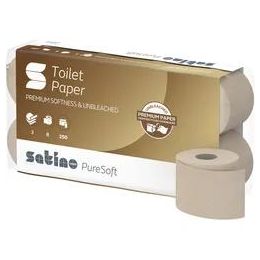 E/D/E Satino by Wepa PureSoft Toilettenpapier MT1, Recycling 3-lagig, 250 Blatt 1 Pack = 72 Rollen