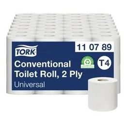 Tork 110789 Universal Toilettenpapier Kleinrolle T4 2-lagig 250 Blatt 1 Pack = 64 Rollen