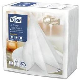 Tork Premium LinStyle Dinnerserviette 1/4-Falz, 19,5 x 19,5 cm, 1-lg wei&szlig;