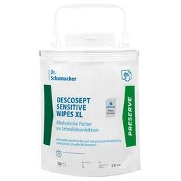 Dr. Schumacher Descosept Sensitive Wipes XL alkoholische T&uuml;cher 4 x 120 T&uuml;cher