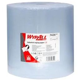 Kimberly-Clark WypAll 7426 Papierwischt&uuml;cher L30 extra breit Jumbo Gro&szlig;rolle blau 3-lagig, 37 cm breit, 670 T&uuml;cher 1 Rolle