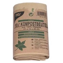 Papstar Kompostbeutel aus Papier 10 l 35 cm x 21 cm x 15 cm braun 200 St&uuml;ck