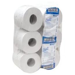 Kimberly-Clark Scott Essential 8512 Toilettenpapier Jumbo Gro&szlig;rolle Recycling, wei&szlig;, 2-lagig, 526 Blatt 1 Pack = 12 Rollen