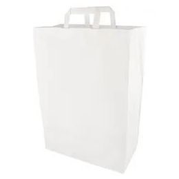 Papstar Tragetaschen, Papier 44 cm x 32 cm x 17 cm wei&szlig; mit Tragegriff 200 St&uuml;ck