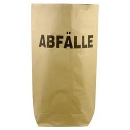 Funny Papierm&uuml;lls&auml;cke 70 Liter mit Bodenfalte, braun, 2-lagig, &bdquo;Abf&auml;lle&ldquo; 25 St&uuml;ck