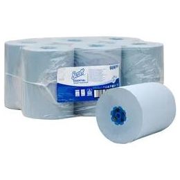 Scott Essential 6696 Slimroll System-Handtuchrollen, 1-lagig, blau, 190 Meter 1 Karton = 6 Rollen
