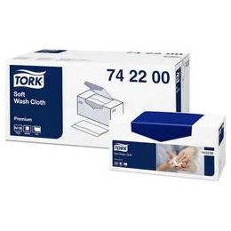 Tork 742200 weiches Waschtuch Premium 1-lagig, hochwei&szlig; 8 x 135 St&uuml;ck