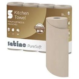 Satino by Wepa Pure Soft K&uuml;chenrollen Recycling 3-lagig beige 1 Pack = 32 Rollen