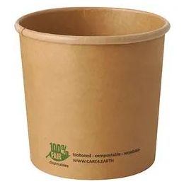 Papstar Suppenbecher, Pappe "pure" 760 ml &Oslash; 11,5 cm, 11 cm braun 500 St&uuml;ck