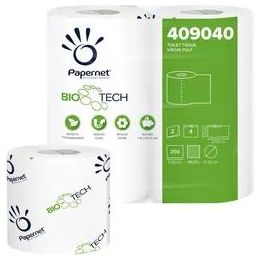 Papernet Toilettenpapier Bio Tech Technologie Kleinrolle, 2-lagig, wei&szlig;, 250 Blatt 1 Pack = 96 Rollen