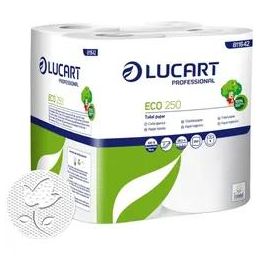 Lucart Eco 250 Toilettenpapier Kleinrollen Recycling 2-lagig 250 Blatt 1 Pack = 64 Rollen