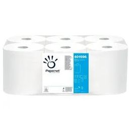 Papernet Centrefeed Handtuchrollen Innenabrollung, 2-lagig, Zellstoff, 137 Meter 1 Pack = 6 Rollen