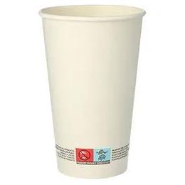 Papstar Trinkbecher, Pappe 0,4 l &Oslash; 9 cm, 13,9 cm wei&szlig; 1000 St&uuml;ck