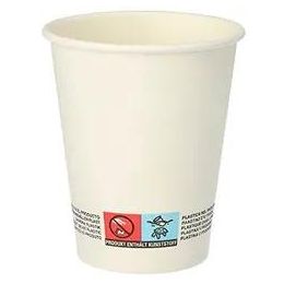 Papstar Starpak Trinkbecher, Pappe "To Go" 0,2 l &Oslash; 8 cm, 9,1 cm wei&szlig; 400 St&uuml;ck