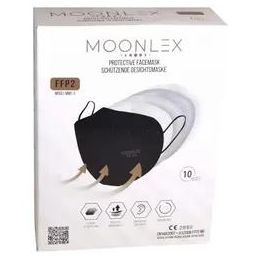 MOONLEX FFP2 Atemschutzmasken, 5-lagig, CE-Nummer 2890 schwarz