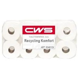 CWS Komfort Toilettenpapier Recycling, wei&szlig;, 3-lagig, 250 Blatt 1 Karton = 64 Rollen