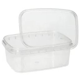 Papstar Starpak Feinkostbecher, PP eckig 250 ml 4 cm x 8,6 cm x 10,9 cm transparent mit Originalit&auml;tsverschluss 550 St&uuml;ck