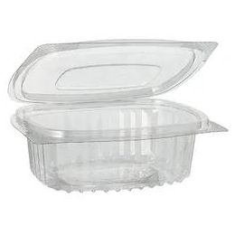 Papstar Starpak Feinkost- und Salatschalen mit Klappdeckel, R-PET oval 250 ml 4,3 cm x 10,6 cm x 13,3 cm klar 600 St&uuml;ck