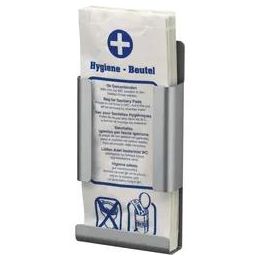 MediQo-line Hygienebeutelhalter f&uuml;r Papiert&uuml;ten MQHBPA Aluminium