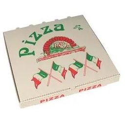 Papstar Pizzakartons, Cellulose eckig 33 cm x 33 cm x 4 cm "Italienische Flagge" 50 St&uuml;ck
