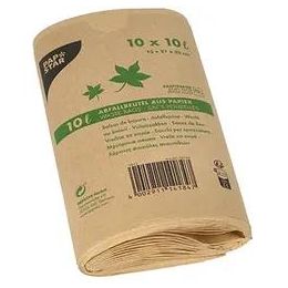 Papstar Abfallbeutel Kraftpapier 10 l 35 cm x 21 cm x 15 cm braun 200 St&uuml;ck