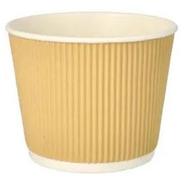Papstar Suppenbecher, Pappe rund 998 ml &Oslash; 13,5 cm, 10,8 cm braun/wei&szlig; Ripple Wall 500 St&uuml;ck