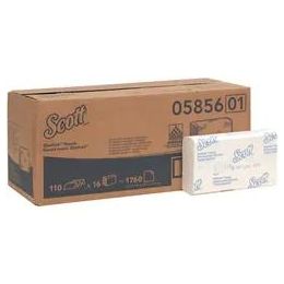 Kimberly-Clark Scott 5856 Papierhandt&uuml;cher Slimfold 19 x 29,5 cm, 1-lagig, wei&szlig; 1 Karton = 1760 T&uuml;cher