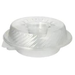 Papstar Pro Pac Feinkost-, Salatschalen, Klappdeckel PP rund 950 ml, 9,2 x 22 x 21,5 cm, Dipfach 100 St&uuml;ck