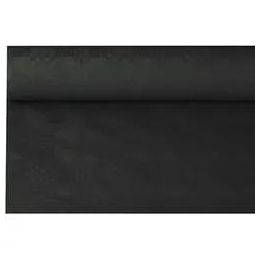 Papstar Papiertischtuch mit Damastpr&auml;gung 6 m x 1,2 m schwarz 12 St&uuml;ck