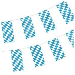 Papstar Flaggenkette, Papier 10 m "Bayrisch Blau" schwer entflammbar 5 St&uuml;ck