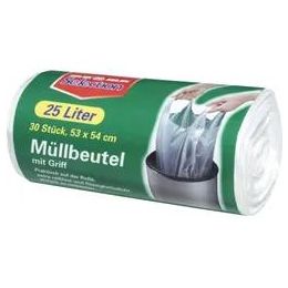 M&uuml;llbeutel 25 Liter mit Griff, wei&szlig;, 14my 1 Karton = 900 St&uuml;ck