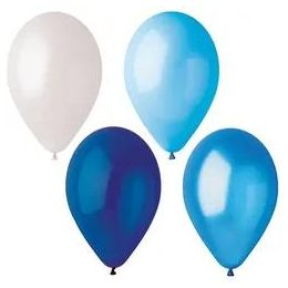 Papstar Luftballons &Oslash; 25 cm farbig sortiert "Blue-Mix" 80 St&uuml;ck