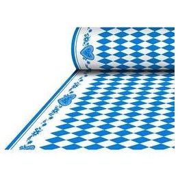 Papstar Tischdecke, stoff&auml;hnlich, Airlaid 25 m x 1,18 m "Bayrisch Blau" 4 St&uuml;ck