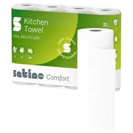satino by Wepa Comfort K&uuml;chenrollen Recycling 3-lagig hochwei&szlig; 1 Pack = 32 Rollen