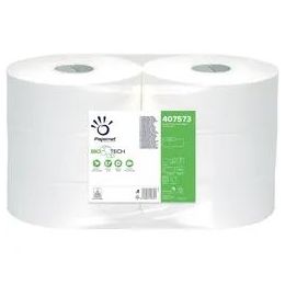 Papernet Toilettenpapier Bio Tech Maxi Jumborolle wei&szlig; 2-lagig, 247 Meter 1 Pack = 6 Rollen