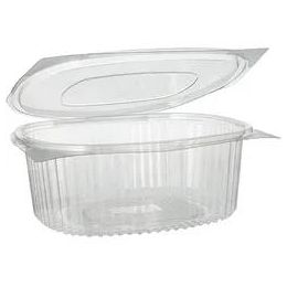 Papstar Starpak Feinkost- und Salatschalen mit Klappdeckel, R-PET oval 1500 ml 7,6 cm x 18,2 cm x 20,8 cm klar 300 St&uuml;ck