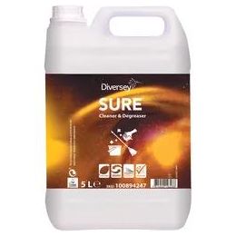 Diversey SURE Cleaner & Degreaser Bodenreiniger und Fettl&ouml;ser 2 x 5 Liter Kanister