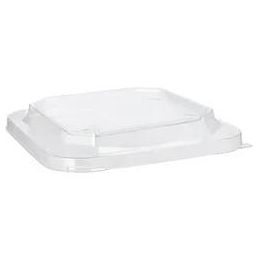 Papstar Starpak Deckel f&uuml;r Lunchboxen PET eckig 2,5 cm x 18 cm x 18 cm transparent 100 St&uuml;ck