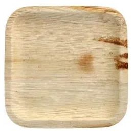 Papstar Teller, Palmblatt "pure" eckig 20 cm x 20 cm x 2 cm 100 St&uuml;ck