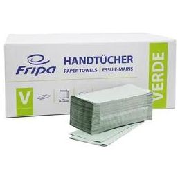 Fripa Papierhandt&uuml;cher ZZ, 25x23cm, 1-lagig, gr&uuml;n 1 Karton = 5000 T&uuml;cher